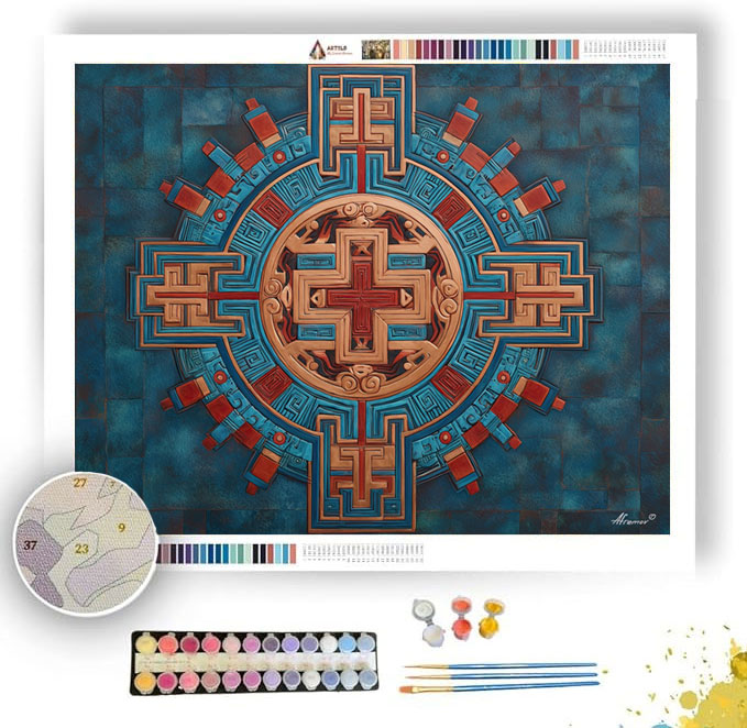 FIRE CREST SYMBOL - Paint by Numbers Full Kit
