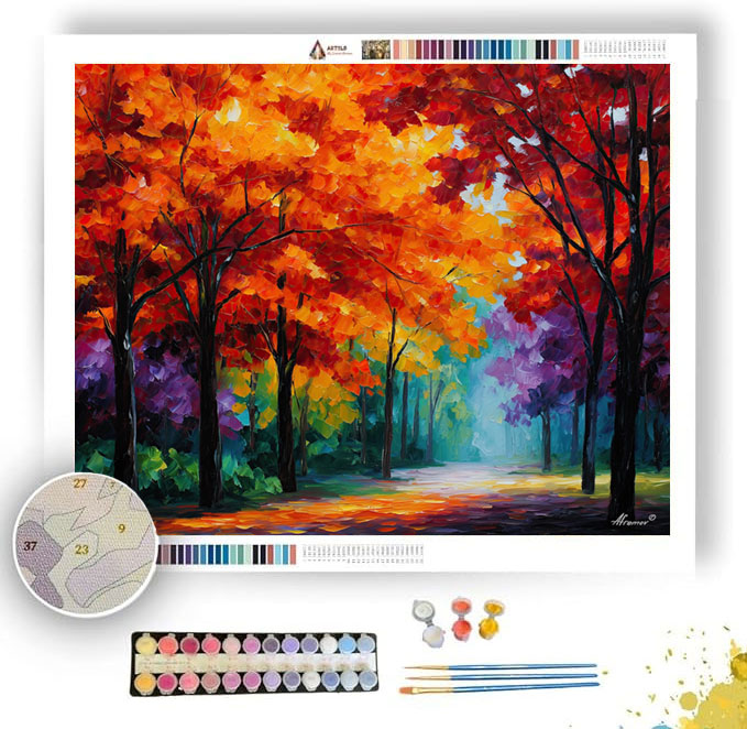 CANADIAN MAPLE GROVE - Paint by Numbers Full Kit