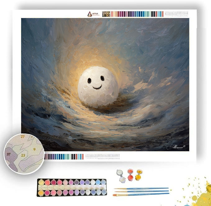 MOONLIT MARSHMALLOW GHOST - Paint by Numbers Full Kit
