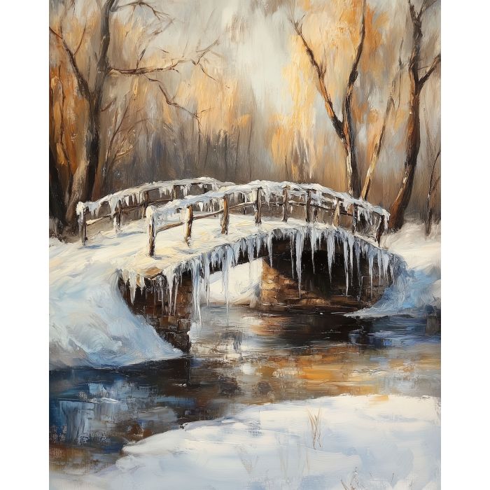 ICICLE-DRAPED BRIDGE