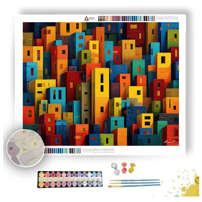 COLOR TILE CITY - Paint by Numbers Full Kit