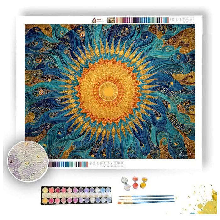 ZEN MANDALA RAYS - Paint by Numbers Full Kit