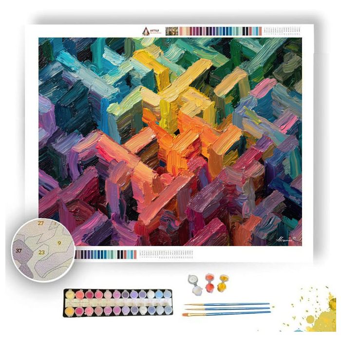 BENDING FRAME LABYRINTH - Paint by Numbers Full Kit