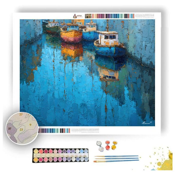 FLOATING LANTERN HARBOR - Paint by Numbers Full Kit