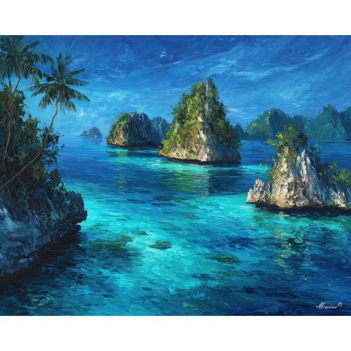 RAJA AMPAT ISLETS | Indonesia Oil Painting