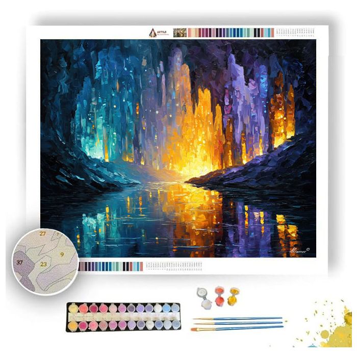 WAITOMO GLOW CAVES - Paint by Numbers Full Kit