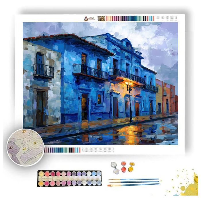 PUEBLA COLONIAL BLUE - Paint by Numbers Full Kit