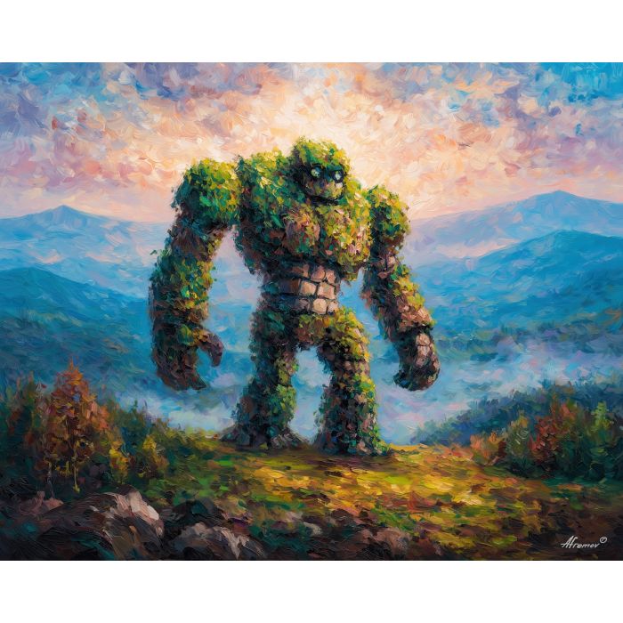 STONEVEIL COLOSSUS | Elemental Being Oil Painting