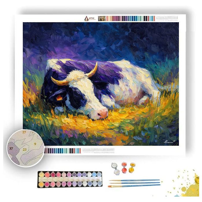 PASTURE COW STILL - Paint by Numbers Full Kit