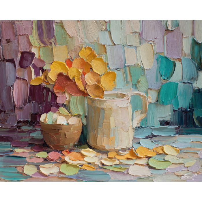 CROOKED SHAPE | Weird Palette Knife Painting