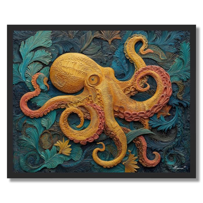 INK TANGLE DEPTH - FRAMED