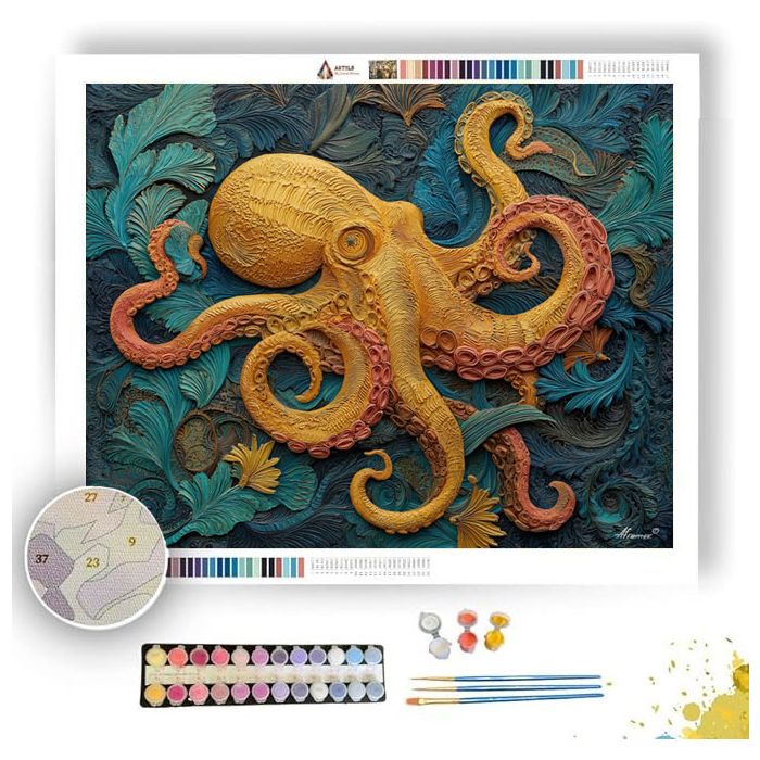 INK TANGLE DEPTH - Paint by Numbers Full Kit