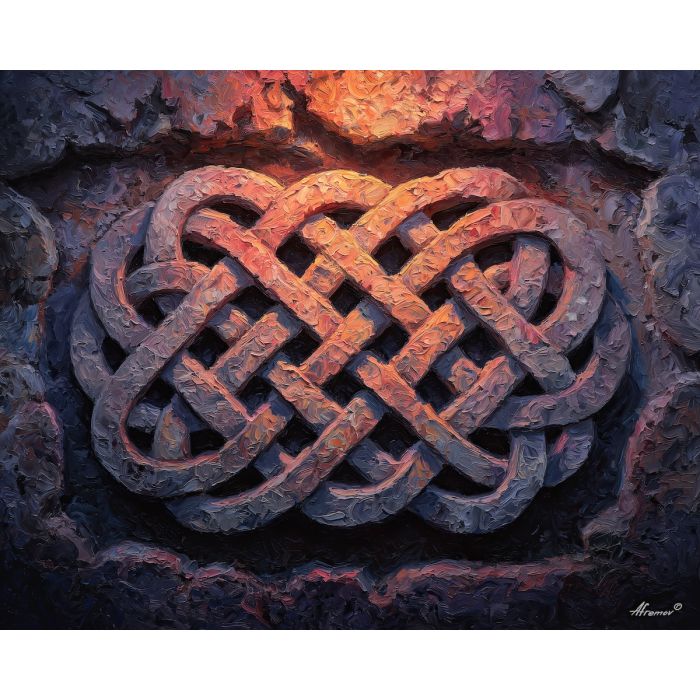 TENDER SILENT | Celtic Palette Knife Painting