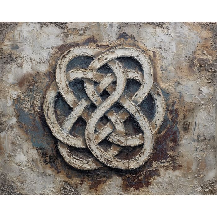 GENTLE HIDDEN | Celtic Palette Knife Painting