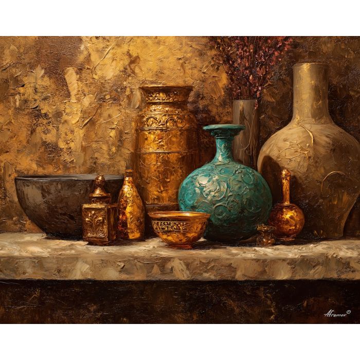 DETAILED LINE | Henna Palette Knife Painting