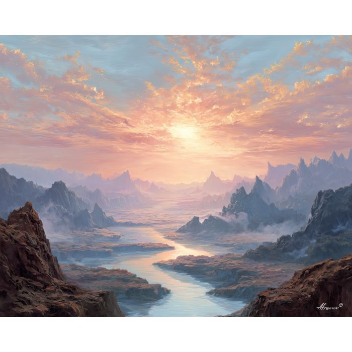 DAYLIGHT DREAM EXPANSE | Fantasy Day Oil Painting