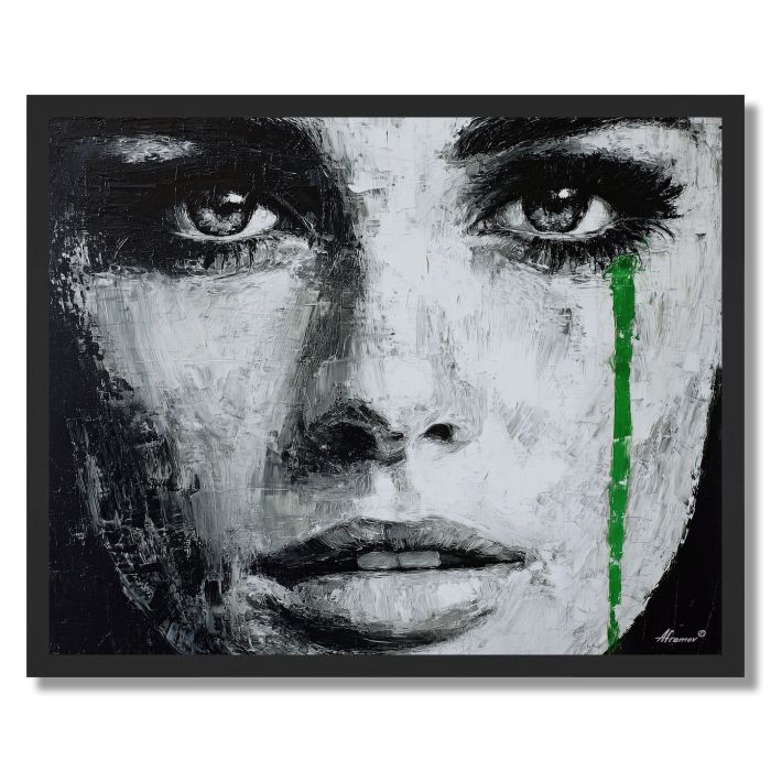 EMERALD TEAR B&W - FRAMED