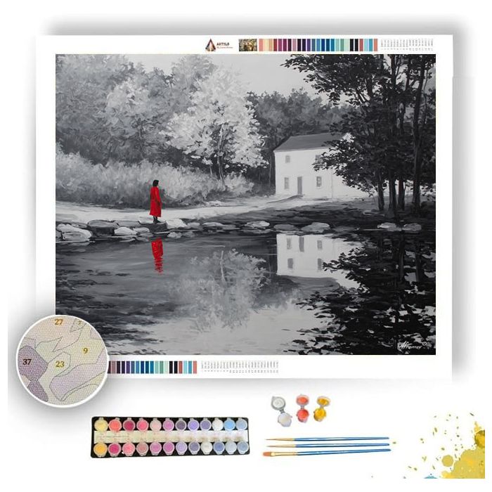 SINGLE COLOR MEMORY B&W - Paint by Numbers Full Kit