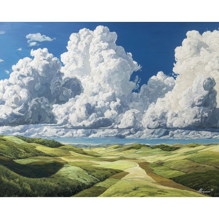 CURRENTSHAPE CLOUD FIELDS | Air Elemental Oil Painting