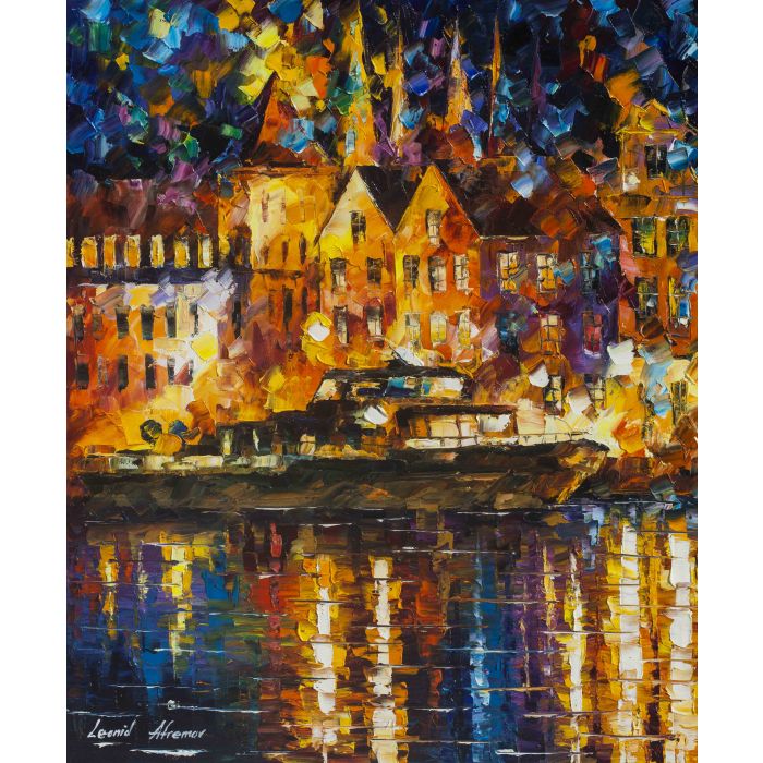 REFLECTIONS OF THE PAST — PALETTE KNIFE Oil Painting On Canvas By ...