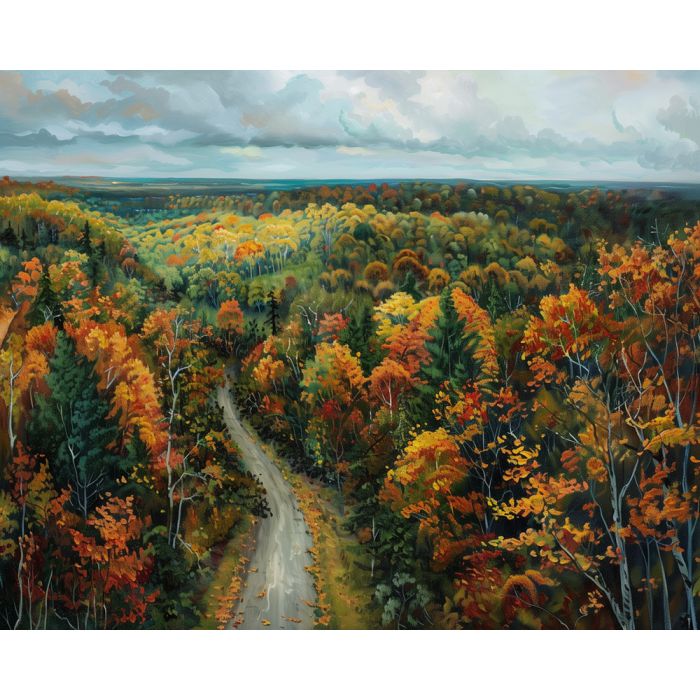 COLORFUL MICHIGAN - 100% UNIQUE Hand-painted ONE-OF-A-KIND ORIGINAL OIL ...