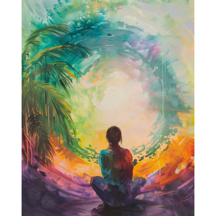 RAINBOW REVERIE - 100% UNIQUE Hand-painted ONE-OF-A-KIND ORIGINAL OIL PAINTING ON CANVAS by ...