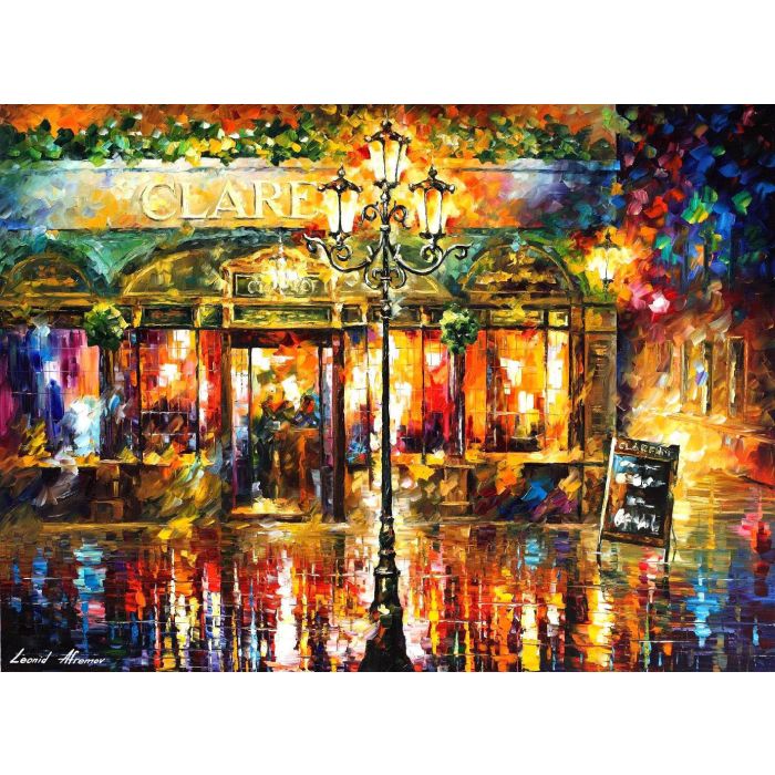 CLARENS MISTY CAFE - hand-painted and signed by Leonid Afremov