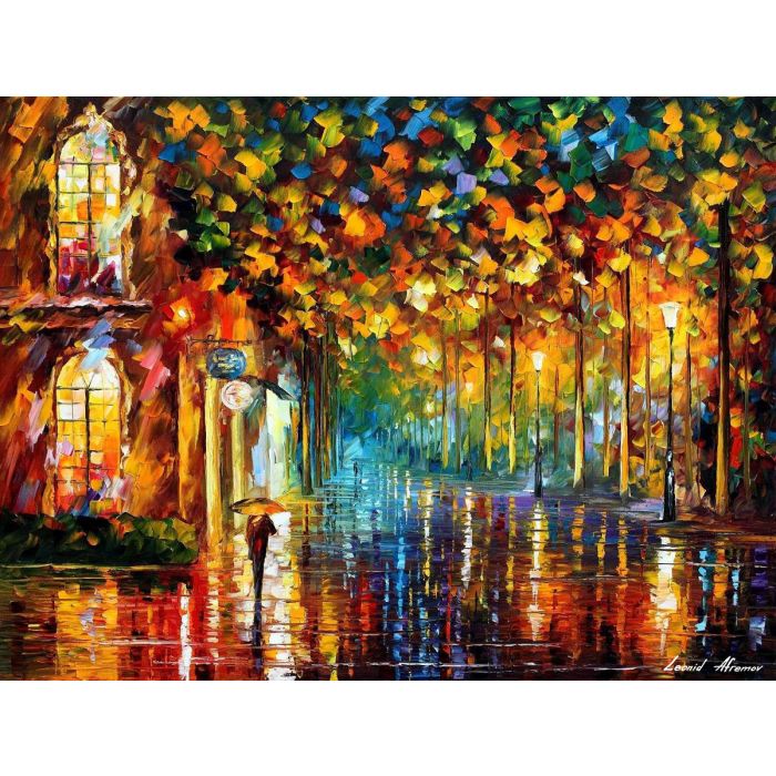 LATE STROLL - MIAMI - 100% hand painted oil painting on canvas by ...