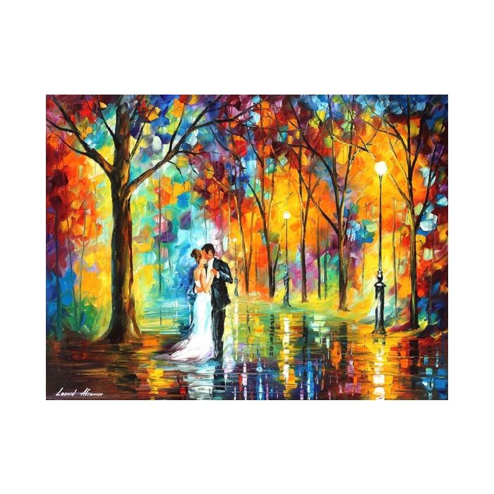RAINY WEDDING - 100% hand-painted and signed by Leonid Afremov