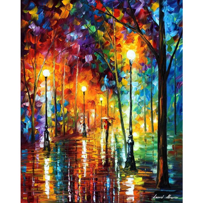 LATE EVENING STROLL - Limited-edition original oil painting by Leonid ...