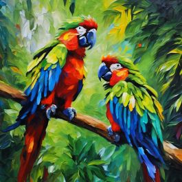 AMAZON ECHO - UNIQUE ONE-OF-A-KIND ORIGINAL OIL PAINTING ON CANVAS