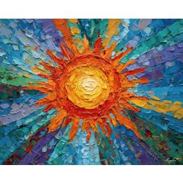 Earth Sun Balance Painting | Dual Color Mandala