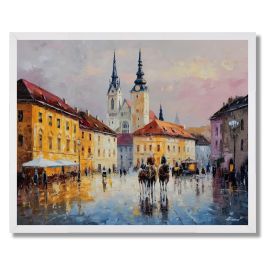 ZAGREB OLD SQUARE - FRAMED