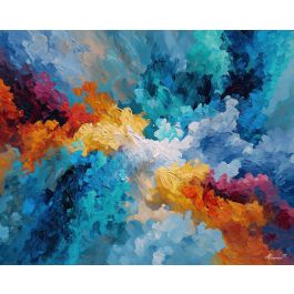 SOFT COLLISION | Abstract Oil Painting
