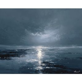 QUIET SPACE | Monochromatic Palette Knife Painting