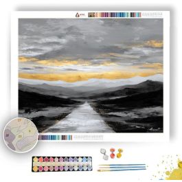 GOLD LINE HORIZON B&W - Paint by Numbers Full Kit