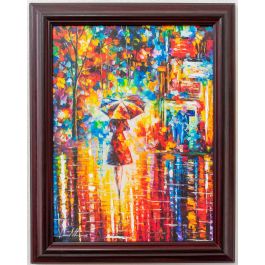 RAIN PRINCESS WITH UMBRELLA 3 - FRAMED