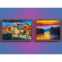 set of two original paintings