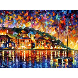 GREECE - 100% hand painted oil painting on canvas by Leonid Afremov ...