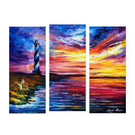 LIGHTHOUSE AND WIND - Oil Painting | Free Shipping