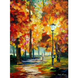 RED AUTUMN - Palette Knife Oil Painting On Canvas By Leonid Afremov ...