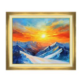 AMBER HORIZONS - UNIQUE Hand-painted ONE-OF-A-KIND ORIGINAL oil painting on canvas