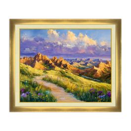 BADLANDS MORNING LIGHT - UNIQUE Hand-painted ONE-OF-A-KIND ORIGINAL oil painting on canvas