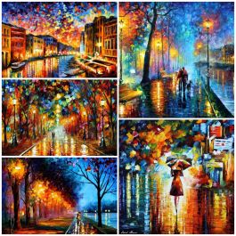 5 super high-quality paintings on canvas