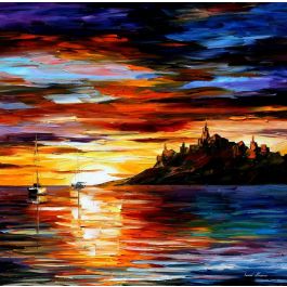 THE COAST OF NORMANDY — PALETTE KNIFE Oil Painting On Canvas By Leonid ...