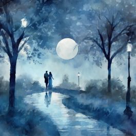 MIDNIGHT GLOW OVER VALLEY