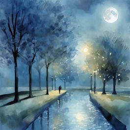 MOONLIT MEADOW SERENITY SCENE