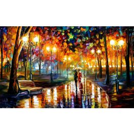 RAIN'S RUSTLE - limited-edition large-size unique original oil painting ...
